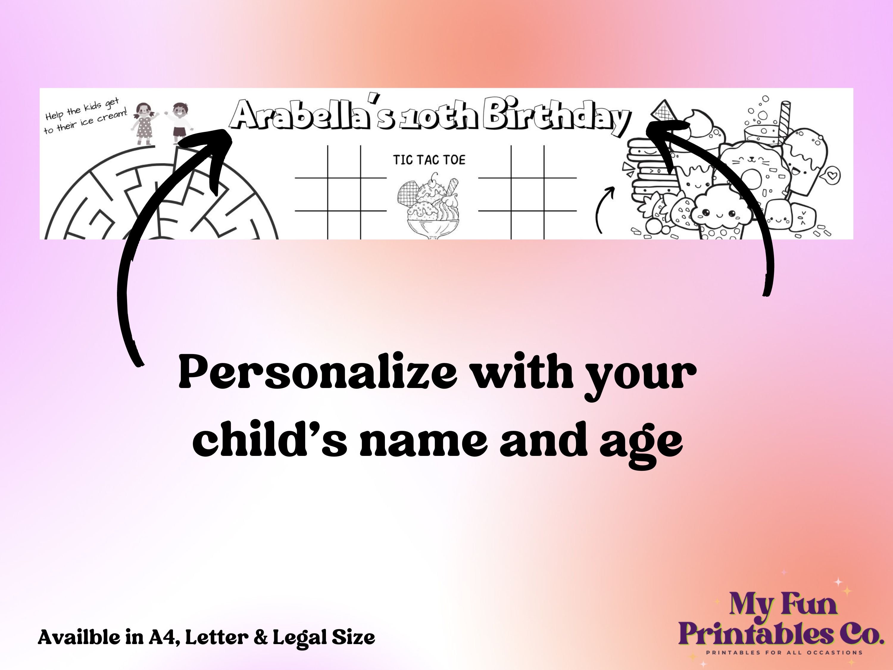 Printable Activity Sheet, Ice Cream Party Printable, Ice Cream Party ...