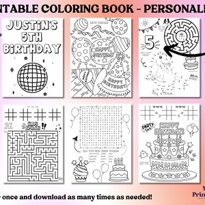 Printable Activity Book, Party Printable, Printable Party Decor ...