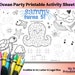 Printable Activity Sheet, Ocean Party Printable, Ocean Party Decor ...