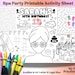 Printable Activity Sheet, Spa Party Printable, Spa Party Decor, Spa Day ...