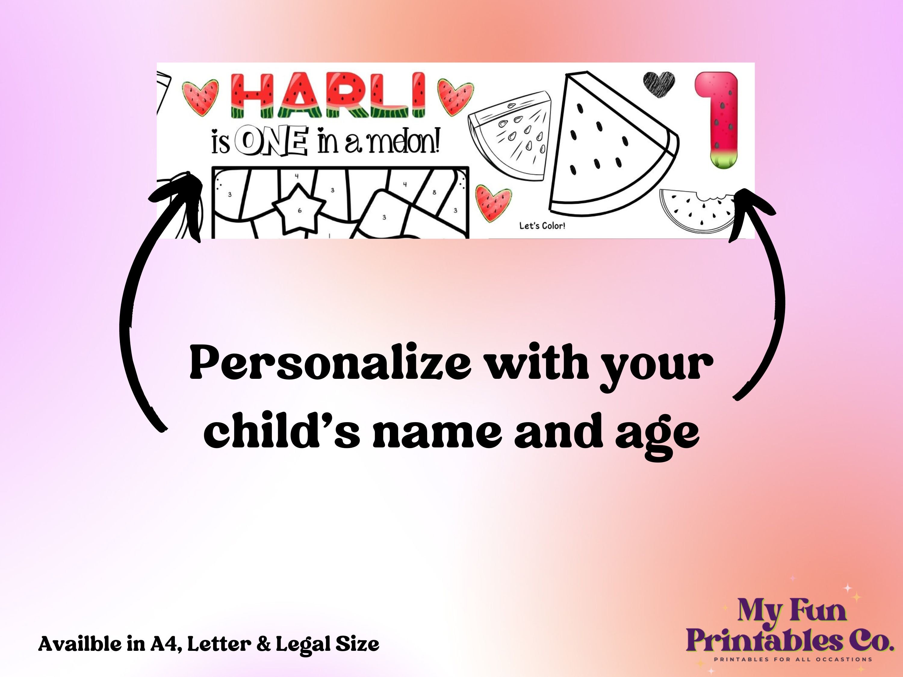 Printable Activity Sheet, One in a Melon Printable, One in a Melon ...