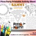 Printable Activity Sheet, Pizza Party Printable, Pizza Party Decor ...