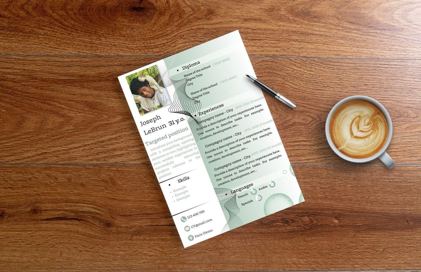 Clear CV Template, Professional CV, Design CV, Designer CV, Simple CV ...