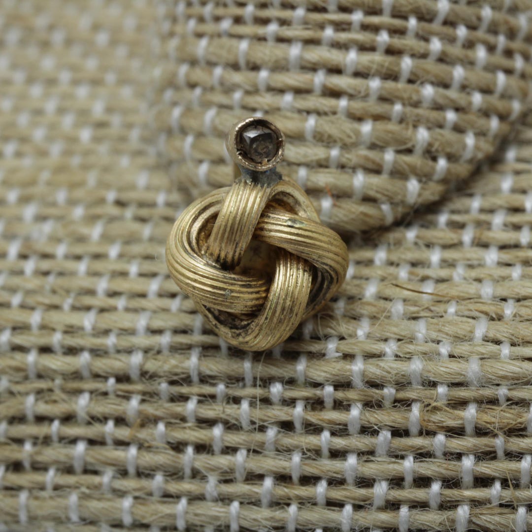 Vintage Diamond Lovers Knott Pendant 14k Yellow Gold - Etsy