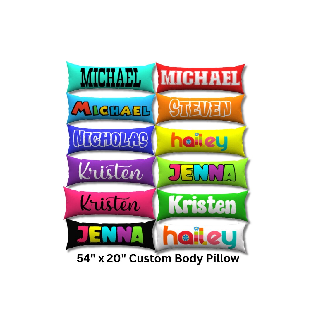 Custom Name Pillow Custom Body Pillow With Name Pillow Personalized ...
