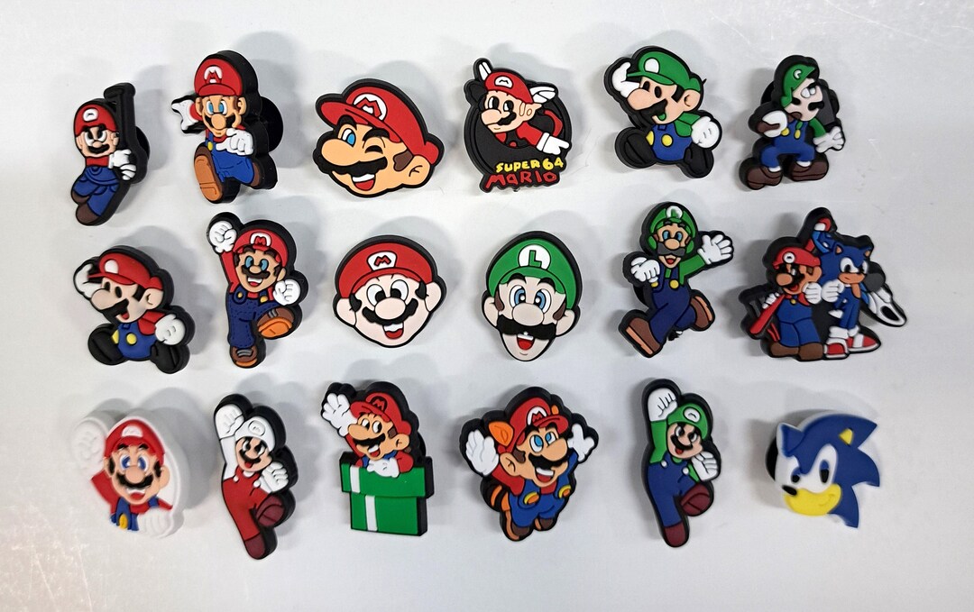 Super Mario Croc Charms Random Sonic Croc Charm Video Gamer Croc ...