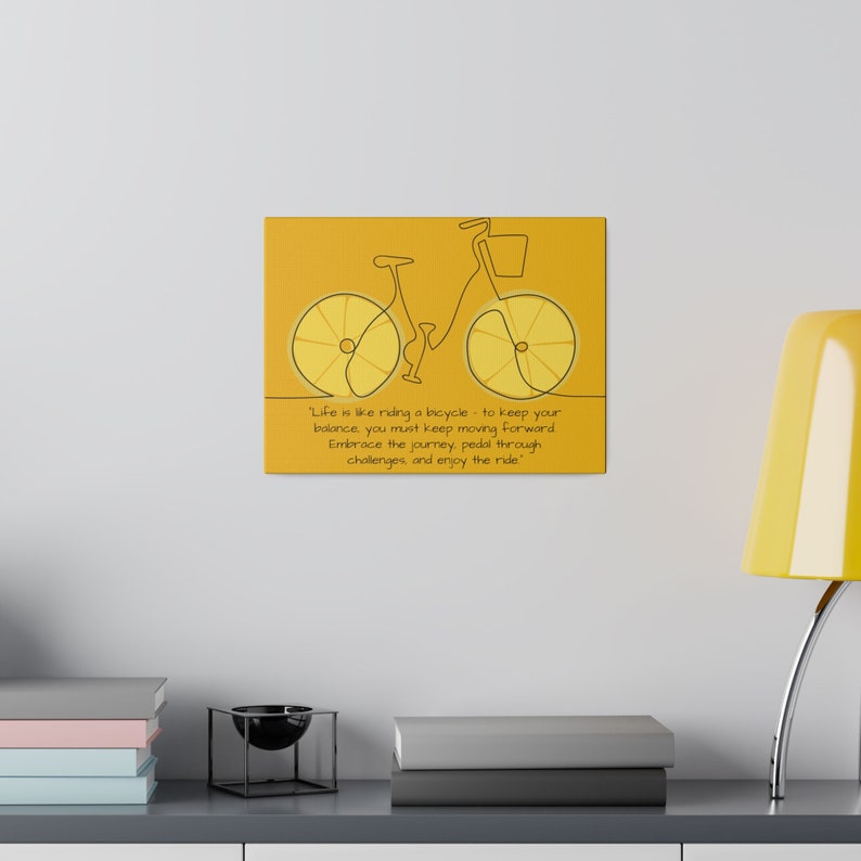 Matte Canvas, Pedal Through Life Inspirational Quote Bicycle Journey ...