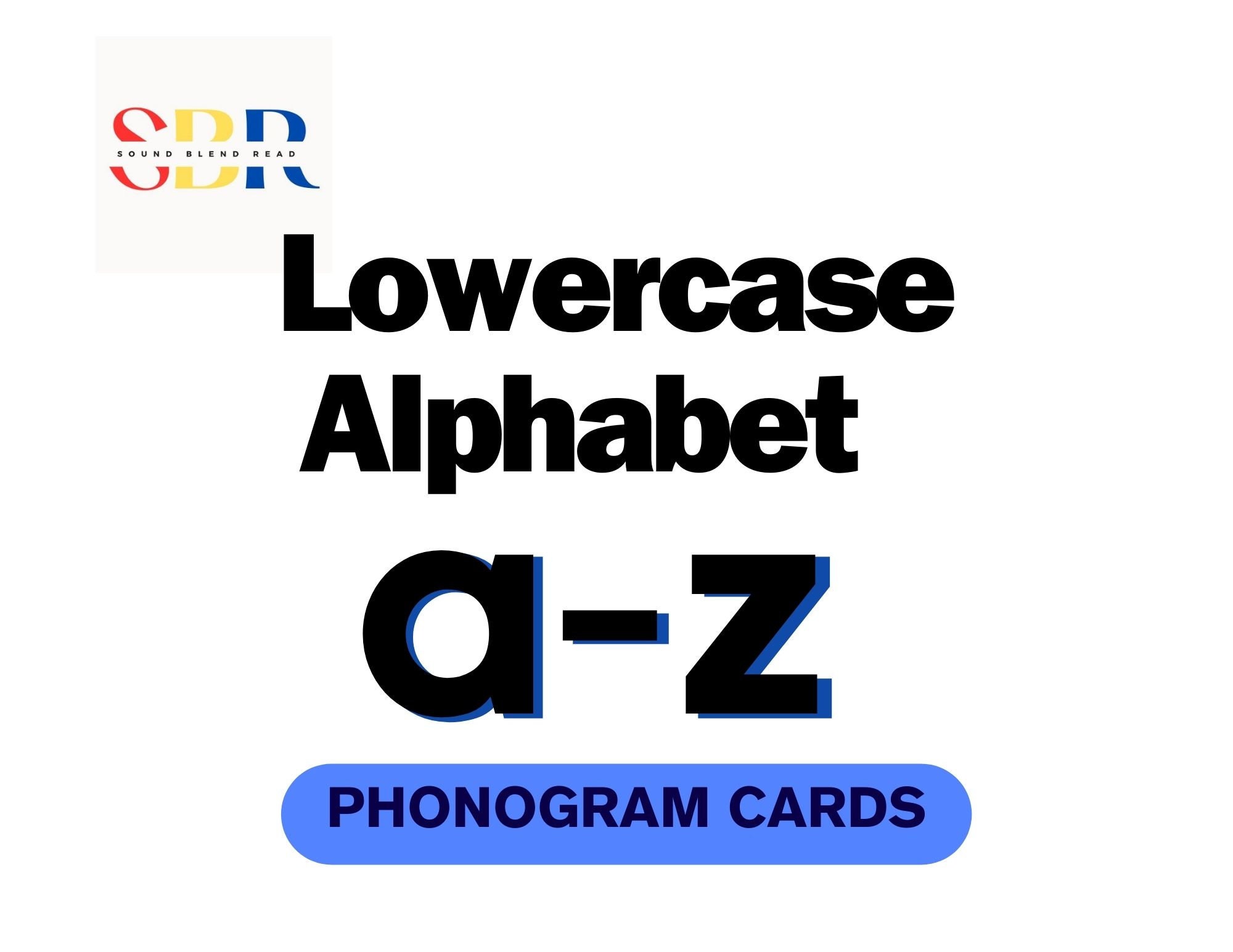 Phonogram Cards 26 Lowercase Letter Large All Black Letters - Etsy