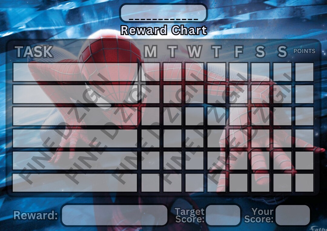 Spidey's Achievement Tracker: Printable A4 Chart for - Etsy UK