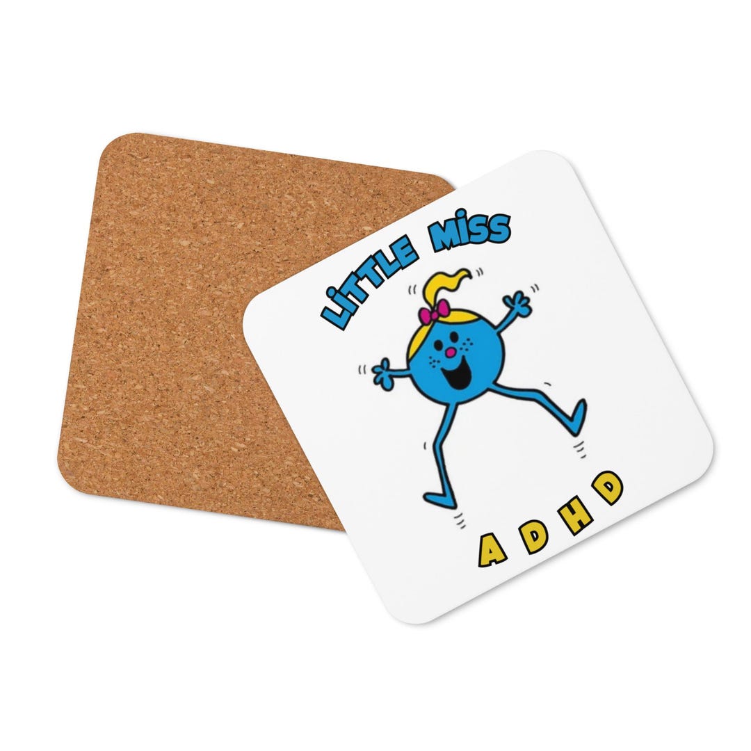 Little Miss ADHD Cork-back Coaster Fun ADHD Awareness Gift - Etsy