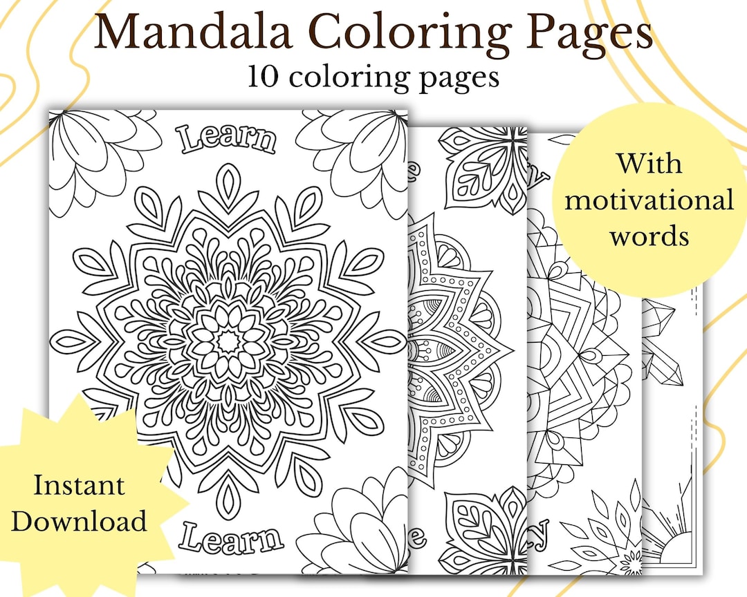 Mandala Coloring Pages | Printable Coloring | Stress Relief | Adult ...