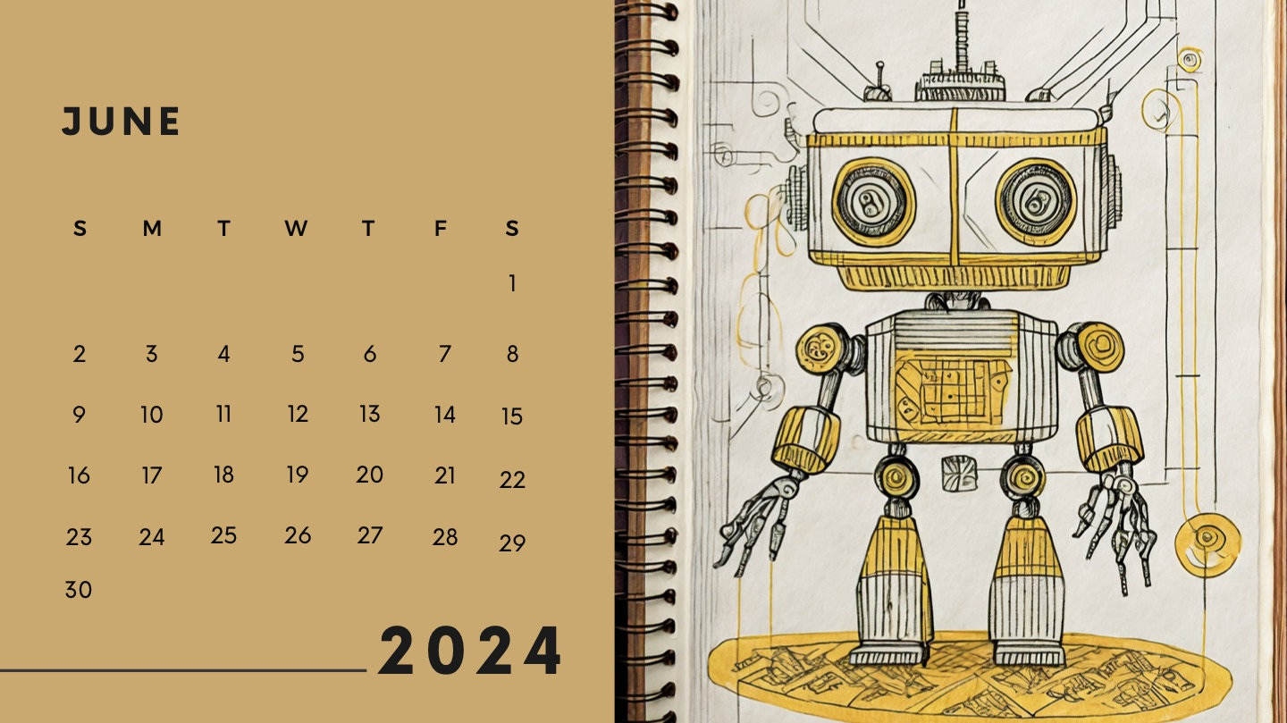 2024 Robot Art Calendar for Digital Download - Etsy