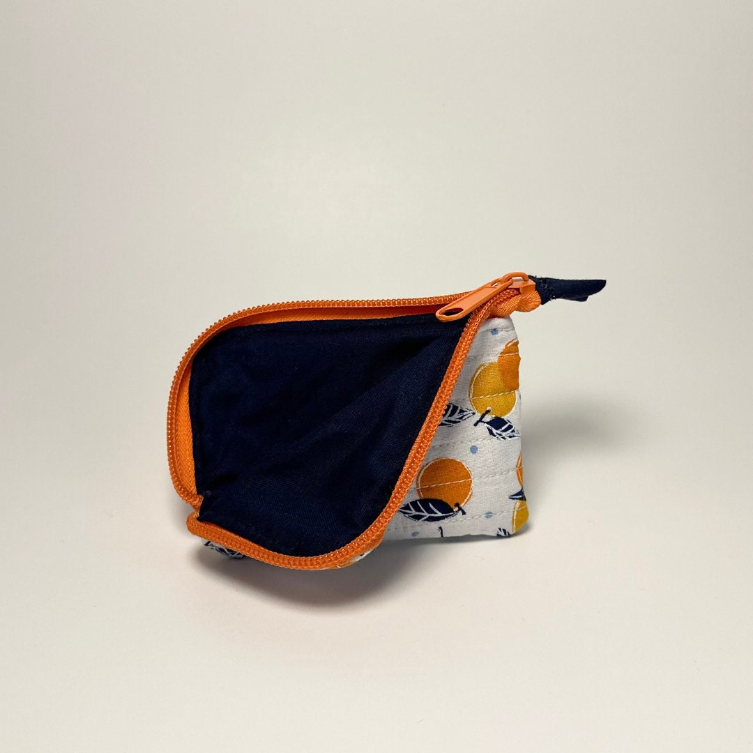 Small Fabric Zipper Pouch, Coin Purse, Small Quilted Wallet - Etsy