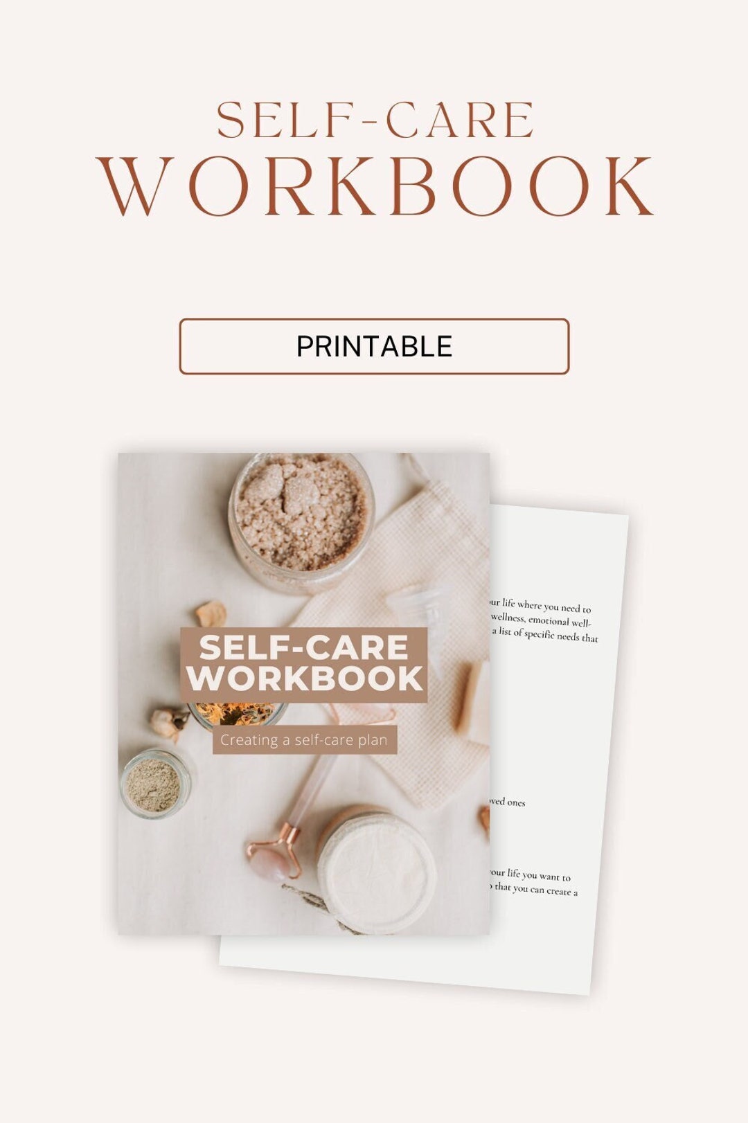 Printable Self-care Workbook for Mindfulness, Personal Growth, and ...