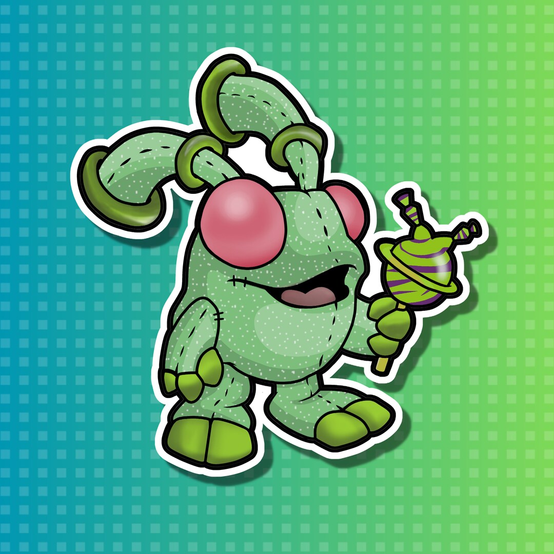Kawaii Pastel Plushie Grundo (neopets) Die-cut Sticker - Etsy