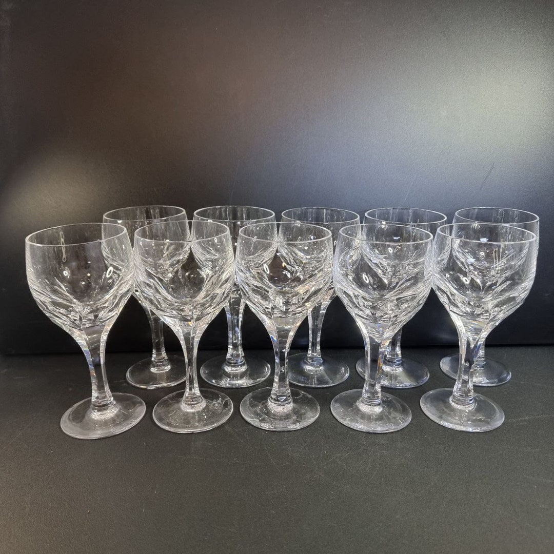 Set of 10 Atlantis Evora Wine Glass Elegant Vintage Crystal Stemware 6 ...