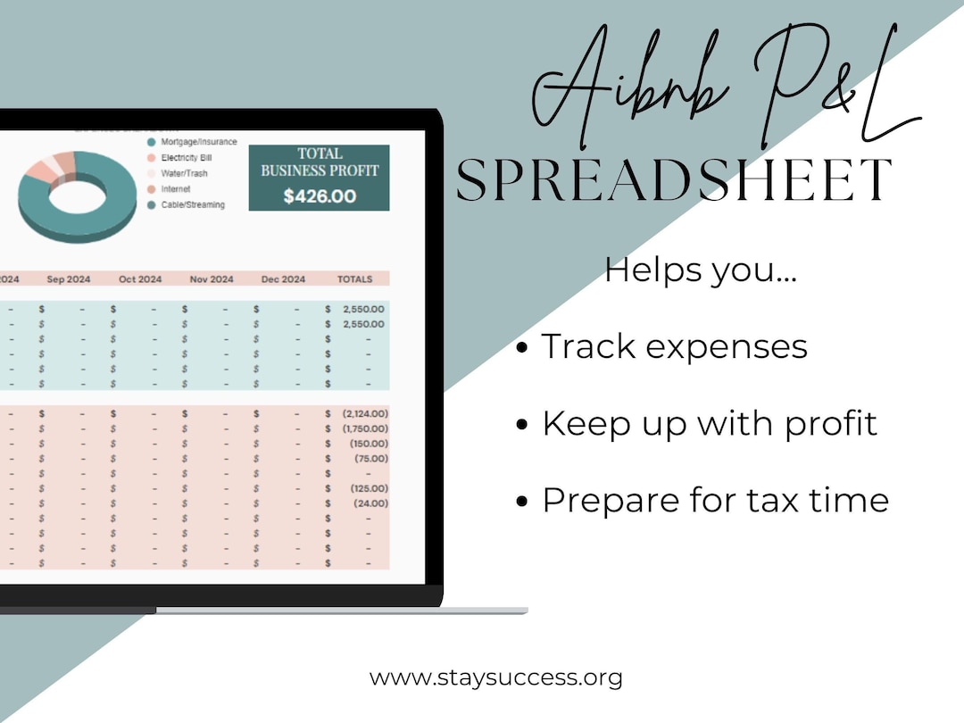 Airbnb Profit and Loss Google Sheet Template (digital Download) - Etsy