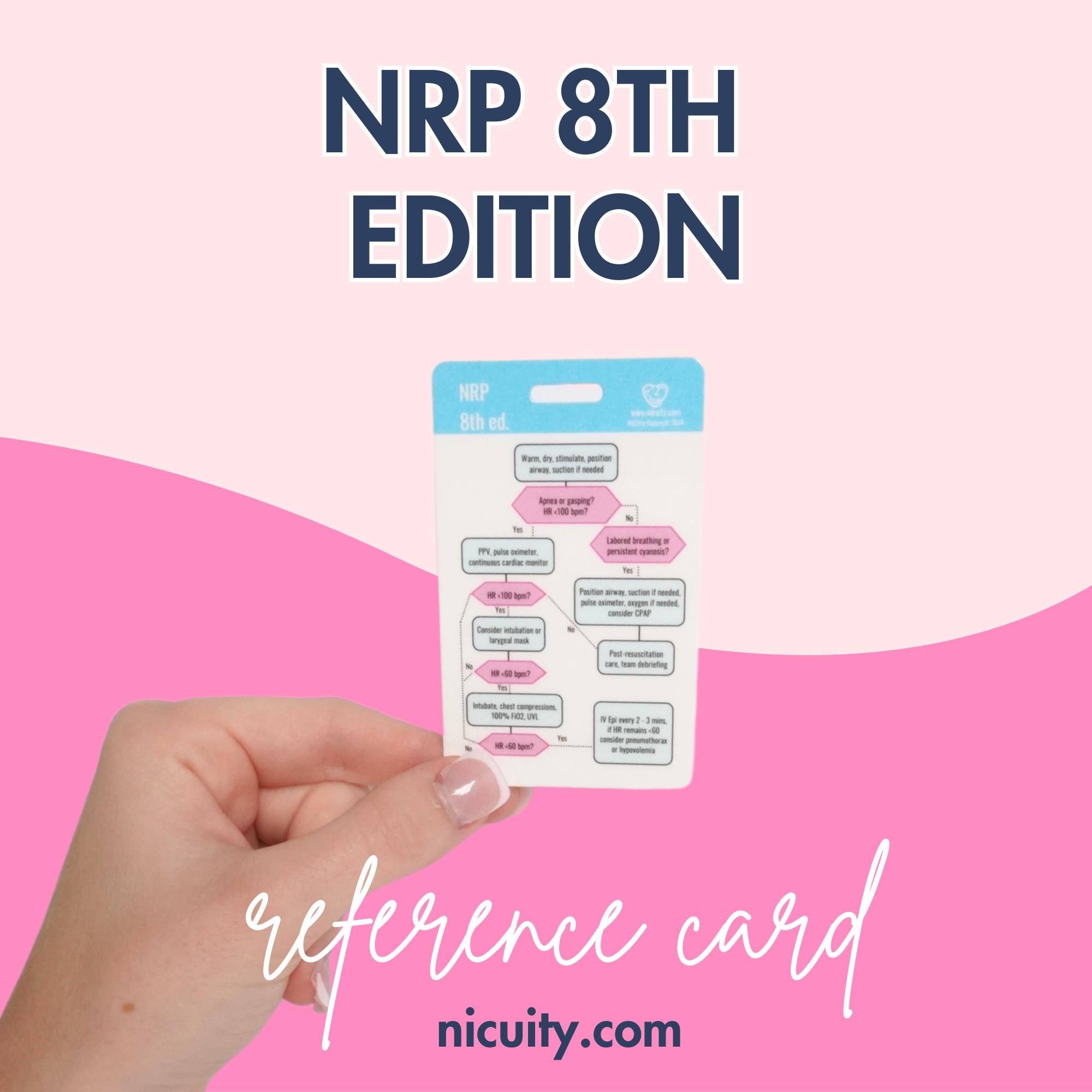 NRP Badge Reference Card | Neonatal Resuscitation Protocol Badge Card ...