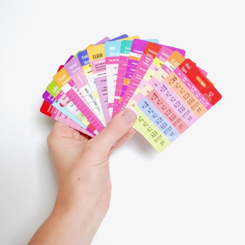 Ultimate NICU Nurse Badge Reference Card Bundle | Bundle of 14 NICU ...
