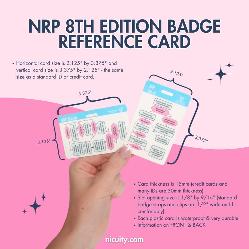 NRP 9th Ed. Badge Reference Card | Neonatal Resuscitation Protocol ...