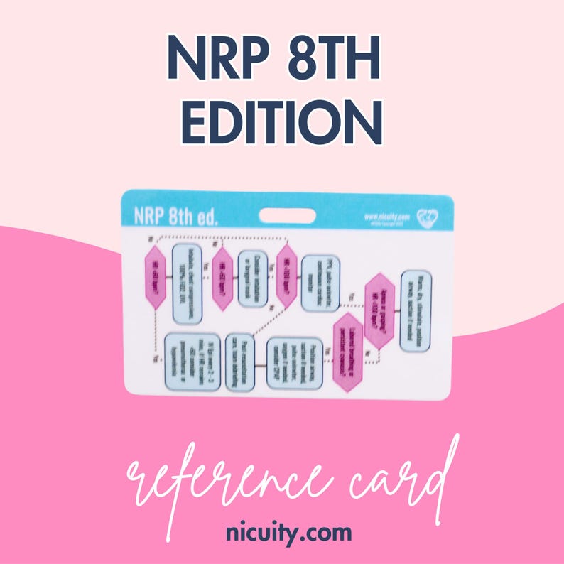 NRP Badge Reference Card | Neonatal Resuscitation Protocol Badge Card ...