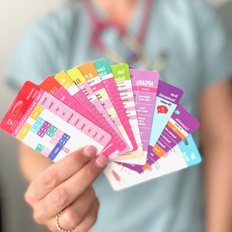 Ultimate NICU Nurse Badge Reference Card Bundle | Bundle of 14 NICU Badge Reference Cards for ...