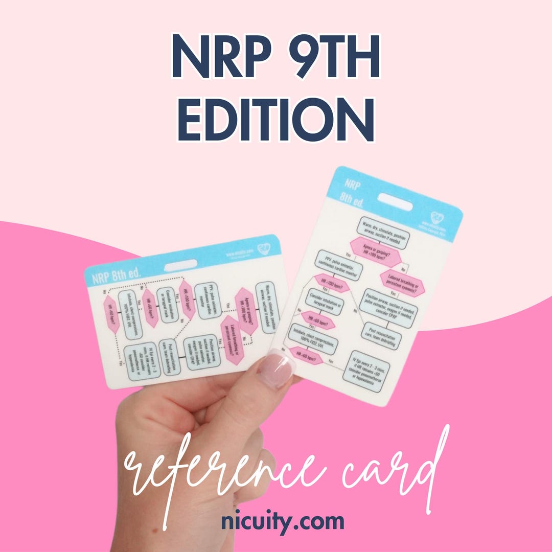 NRP 9th Ed. Badge Reference Card | Neonatal Resuscitation Protocol ...