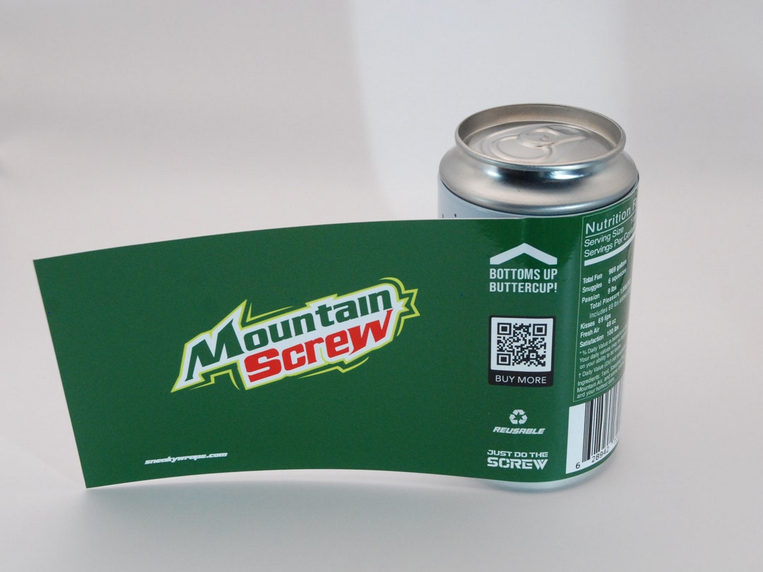 Beer Can Wrap - Mountain Screw | 12oz / 350ml Reusable Beer & Beverage ...