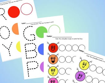 Download and Print Worksheets for Preschool Tracing Shapes and Color ...