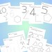 Download and Print Tracing Worksheet Bundle for Preschool Counting ...