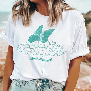 Rest Assured Tshirt / Cupid Angel Heaven Cherub Peace Cloud Dreaming ...