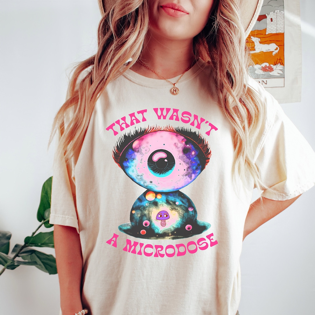 Microdose Tshirt / Mushrooms Rave Festival Trippy Funny Vintage ...