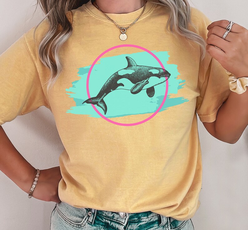 Retro Orca Tshirt / Save the Whales Ocean Nature Environment ...