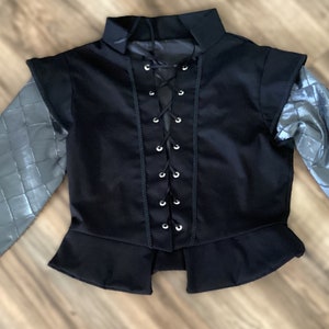 Elizabethan Renaissance Tudor Shakespearean Black Twill Doublet ...