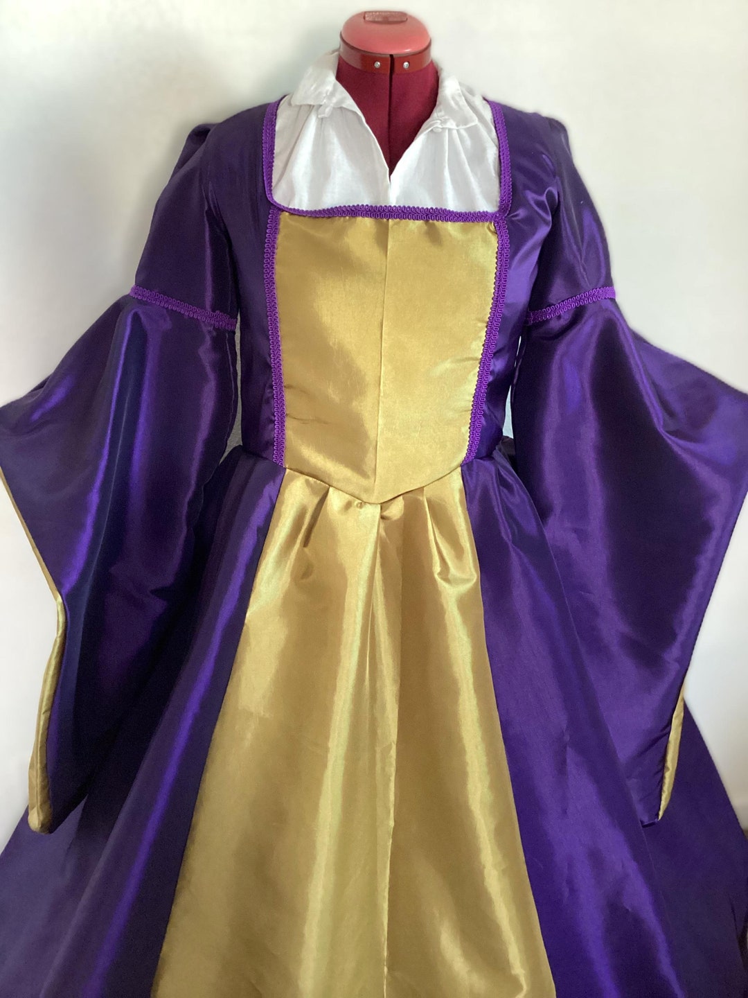 Purple Tudor Dress Anne Boleyn Dress Renaissance Dress Gown Your Custom ...