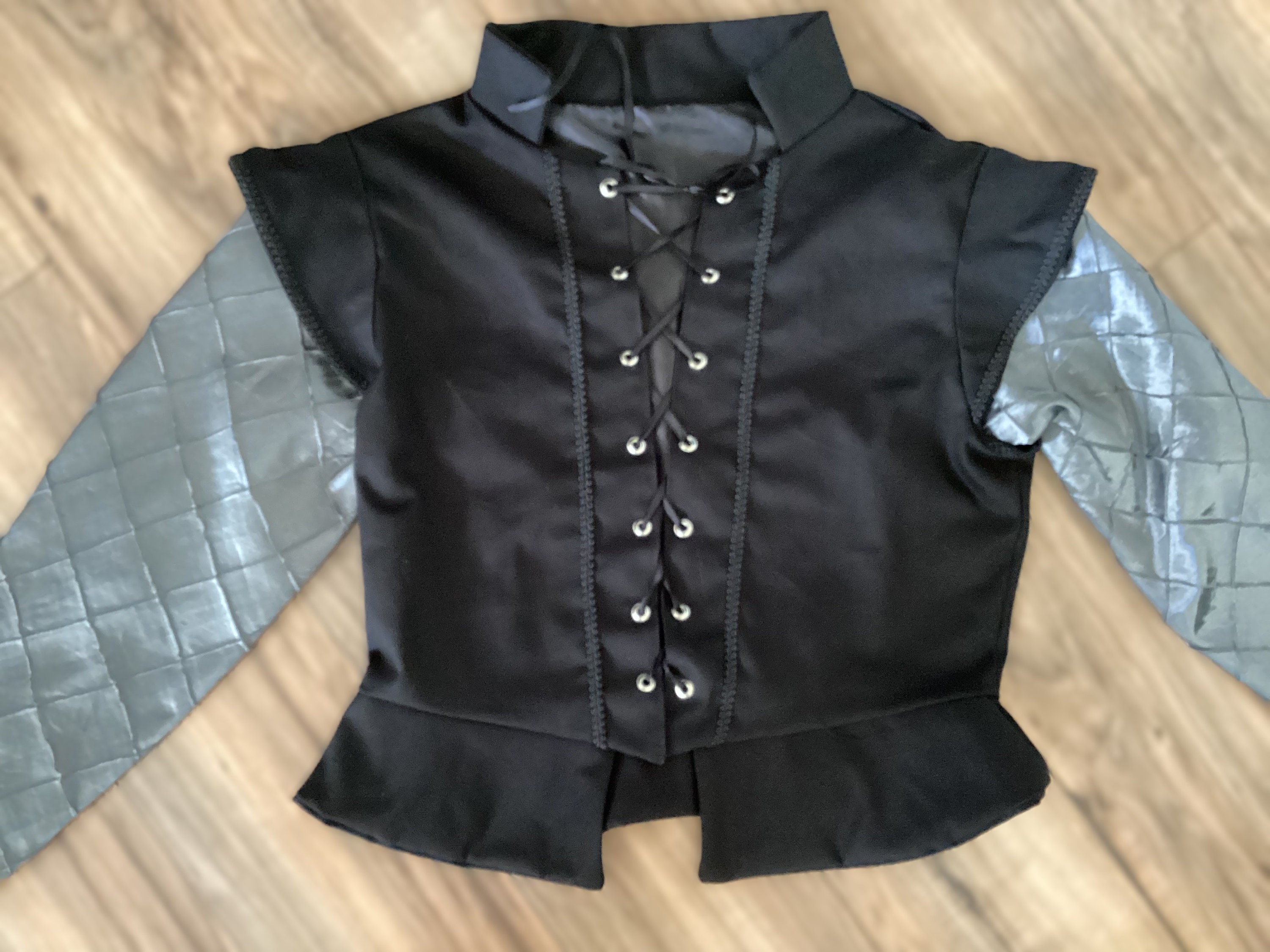 Elizabethan Renaissance Tudor Shakespearean Black Twill Doublet ...