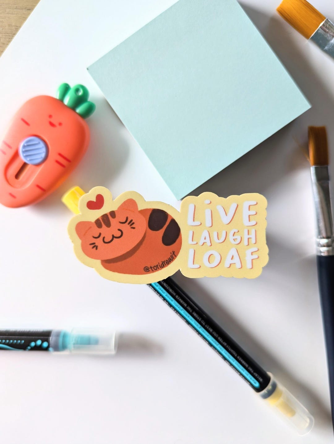 Cat Sticker // Vinyl Sticker // Live Laugh Loaf Sticker // Cat Humor ...
