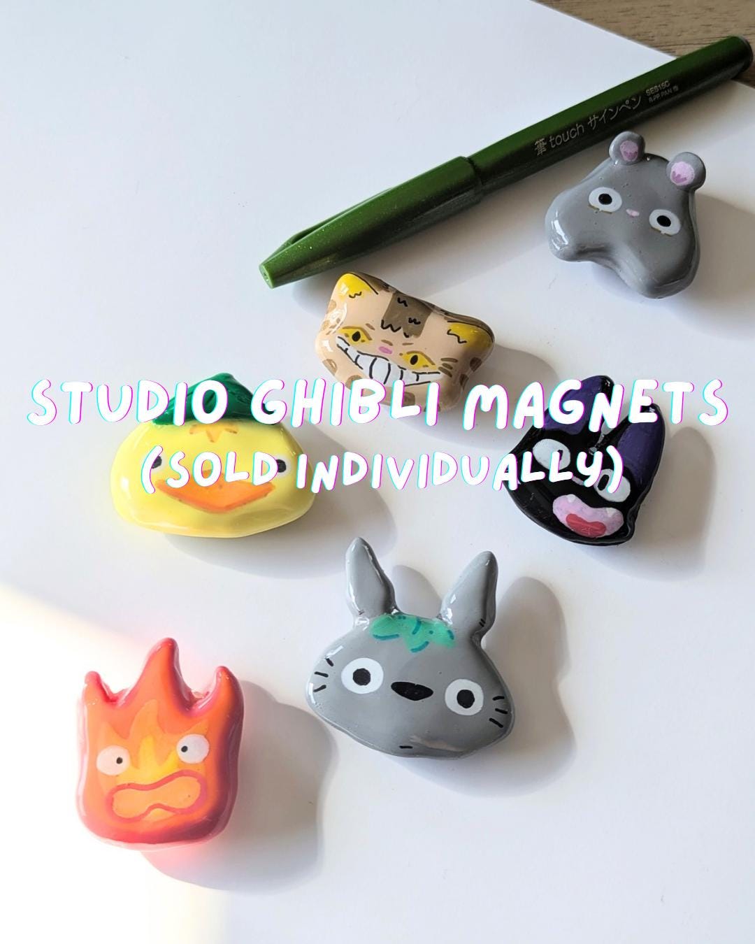 Studio Ghibli Magnet //clay Magnets // Howl's Moving Castle // Spirited ...