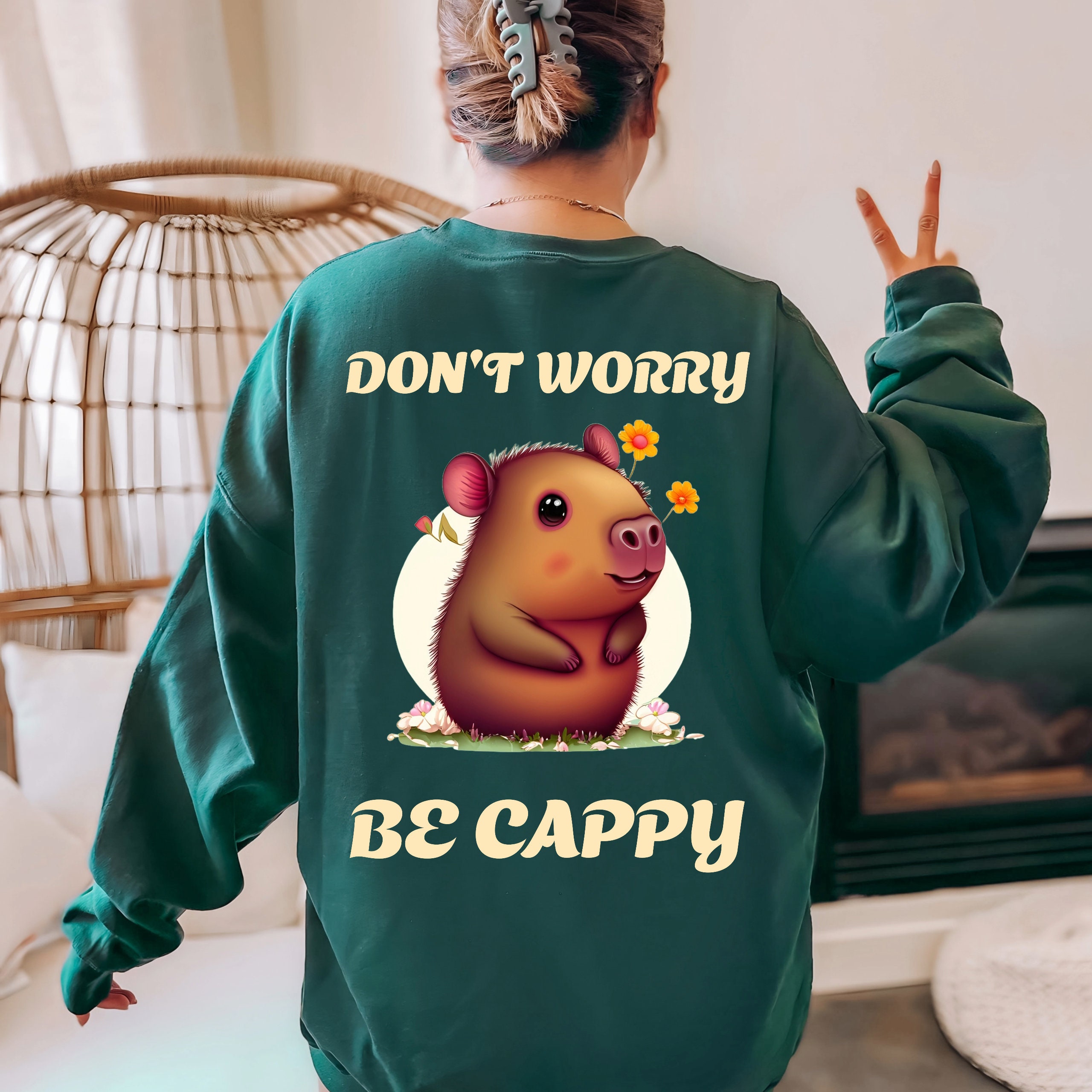 Don't Worry Be Cappy Shirt Funny Capybara Lover - Etsy