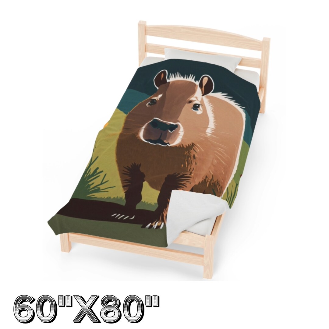 Capybara Plush Blanket Velveteen Plush Blanket, Capybara Lover Decor ...