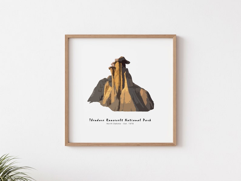 Theodore Roosevelt National Park Print | Instant Download | National ...