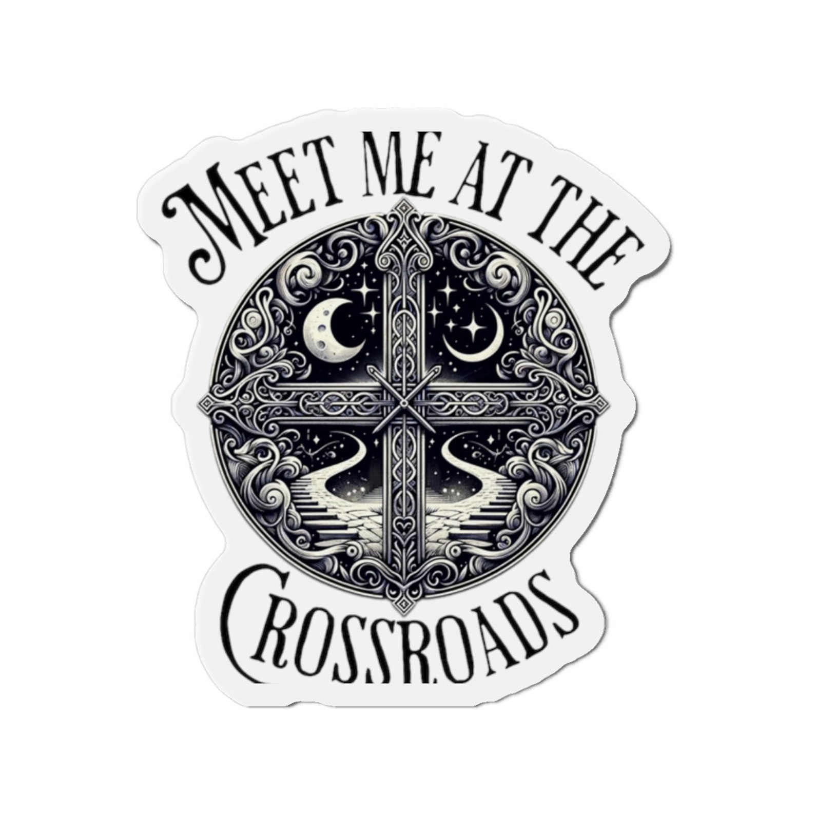 Hecate's Crossroads Mystical Moon Phase Die-cut Magnet for Outdoor & Indoor Decor - Etsy