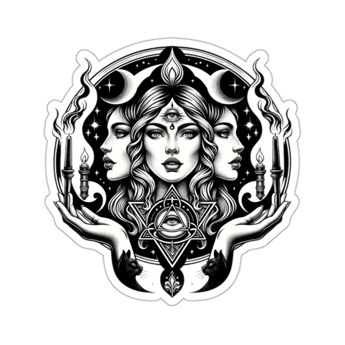 Hecates Enchantment Vinyl Sticker: Divine Witchcraft and Occult Hecate ...
