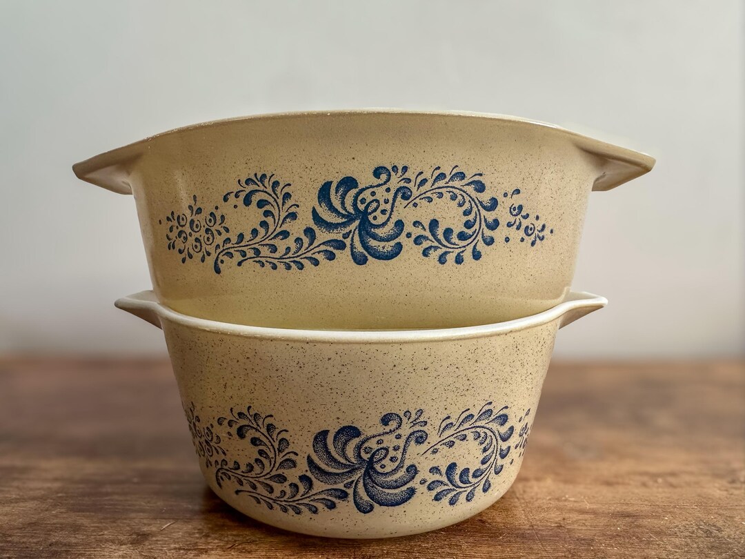 Vintage Pyrex Homestead Casserole Dish Set of 2 Without Lids | 474 ...
