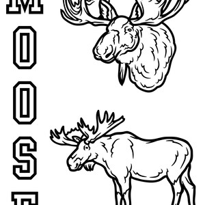 Moose Coloring Pages for Moose Lodges, Moose Legion, Women of the Moose ...