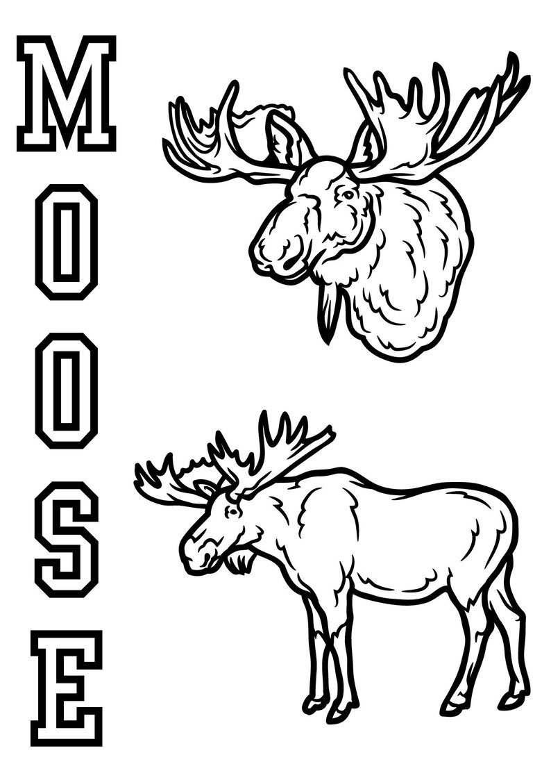 Moose Coloring Pages for Moose Lodges, Moose Legion, Women of the Moose ...
