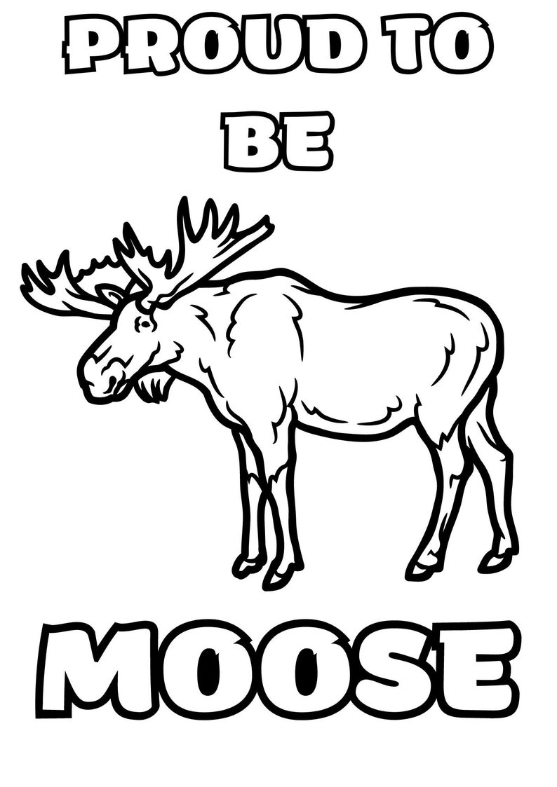 Moose Coloring Pages for Moose Lodges, Moose Legion, Women of the Moose ...