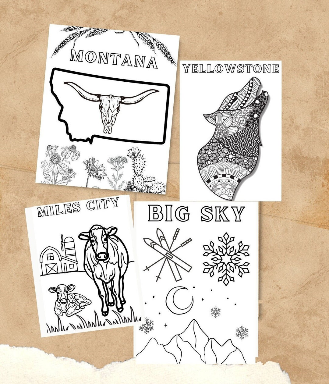 Montana Coloring Pages; Western Montana, Eastern Montana, Montana ...