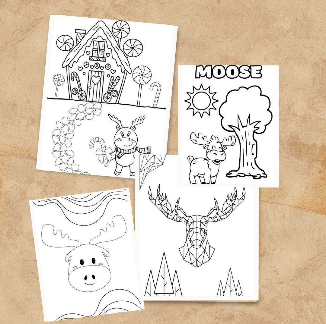 Moose Coloring Pages for Moose Lodges, Moose Legion, Women of the Moose ...