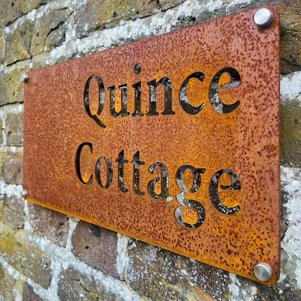Corten Steel Sign - Etsy UK